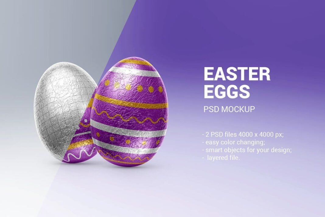 27+ Beautiful Easter Egg Mockup PSD Templates - Mockup Den
