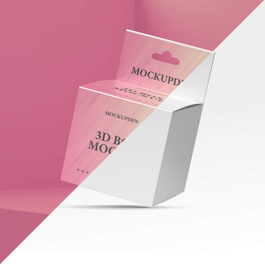 Free 3D Box Mockup PSD Template - Mockup Den