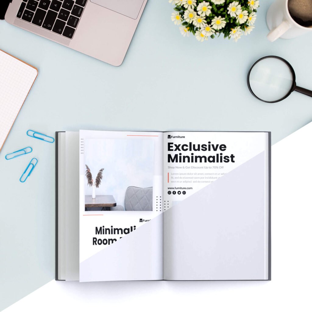 Free Book Page Mockup PSD