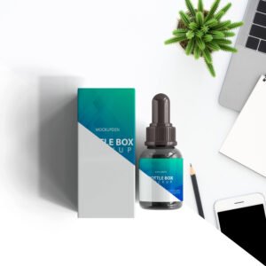 Free Bottle Box Mockup PSD Template - Mockup Den