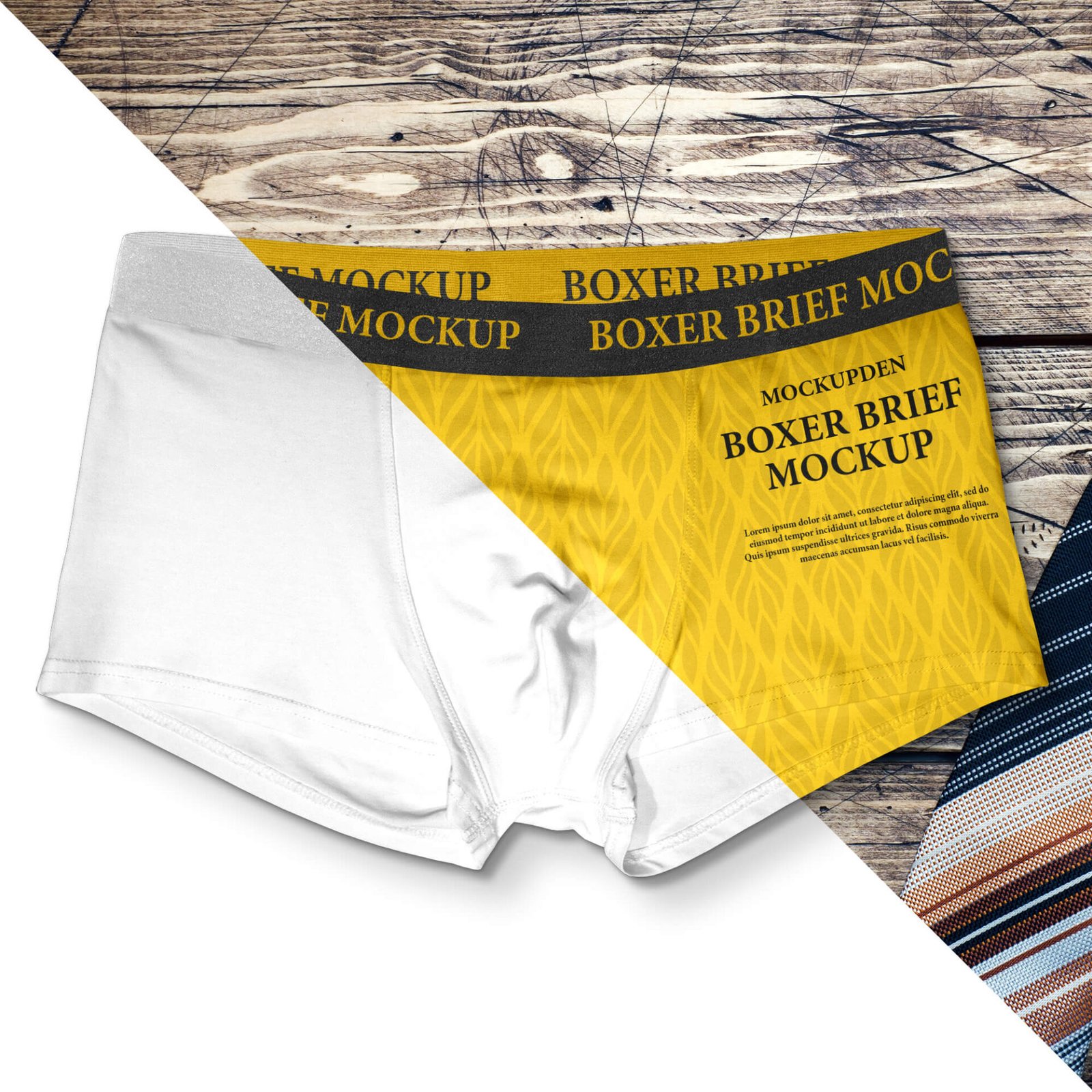 Free Boxer Brief Mockup PSD