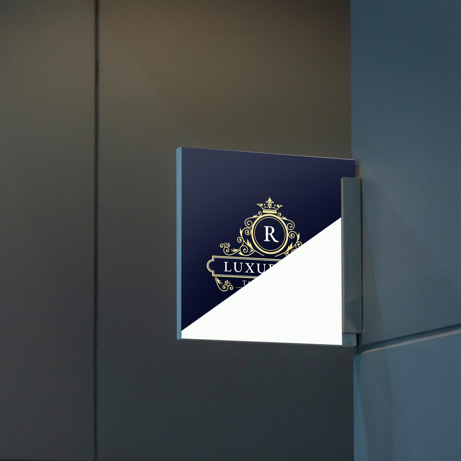 Free Interior Signage Mockup PSD Template - Mockup Den