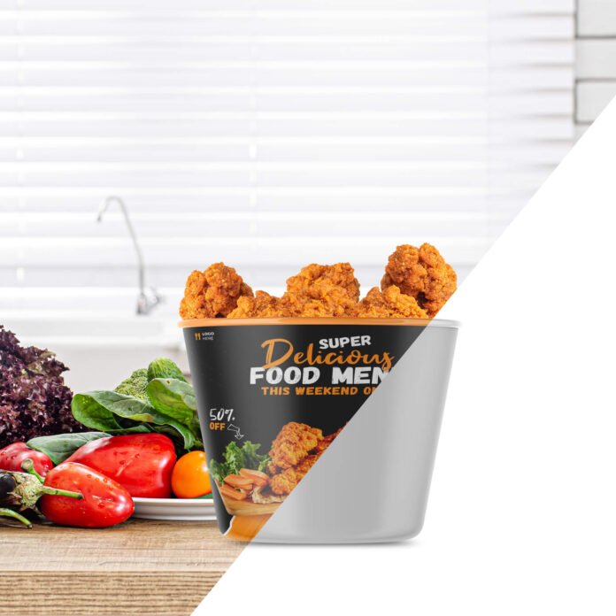 Free Paper Bucket Mockup PSD Template - Mockup Den