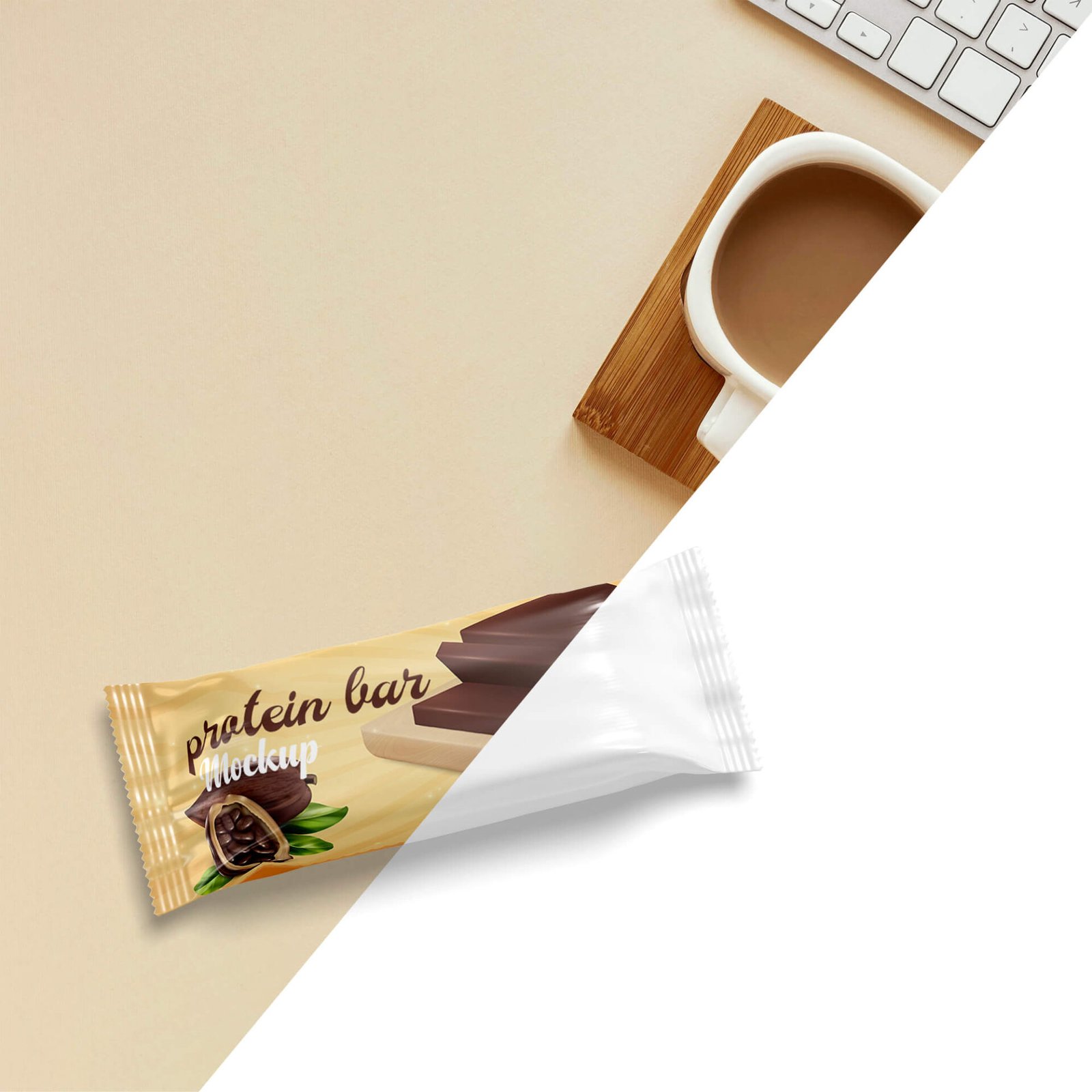 Free Protein Bar Mockup PSD