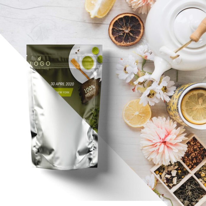 Free Tea Packaging Mockup PSD