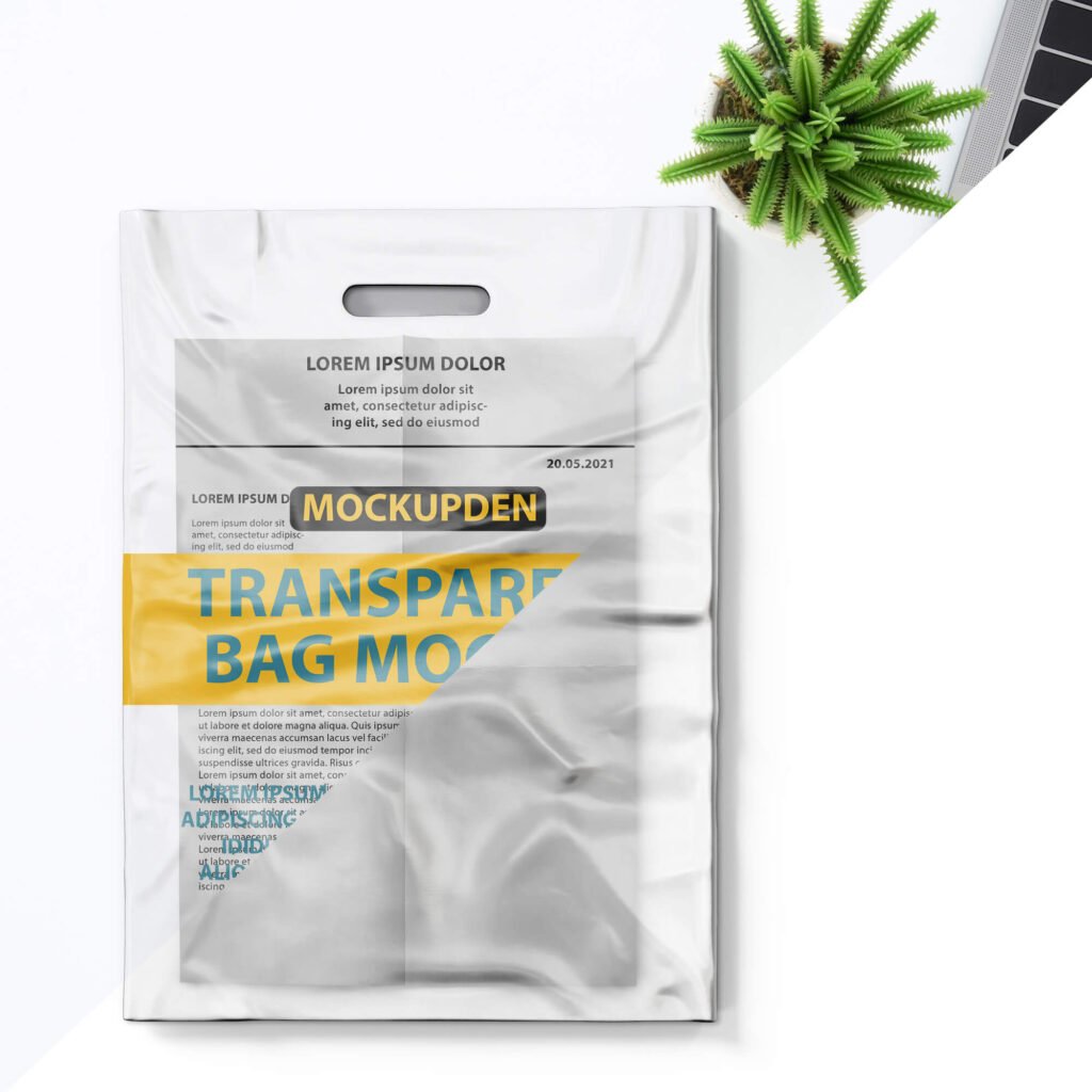 Free Transparent Bag Mockup PSD Template - Mockup Den