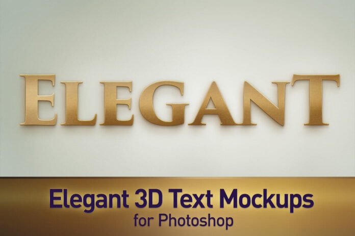 37+ Best 3D Font Mockup PSD Templates - Mockup Den