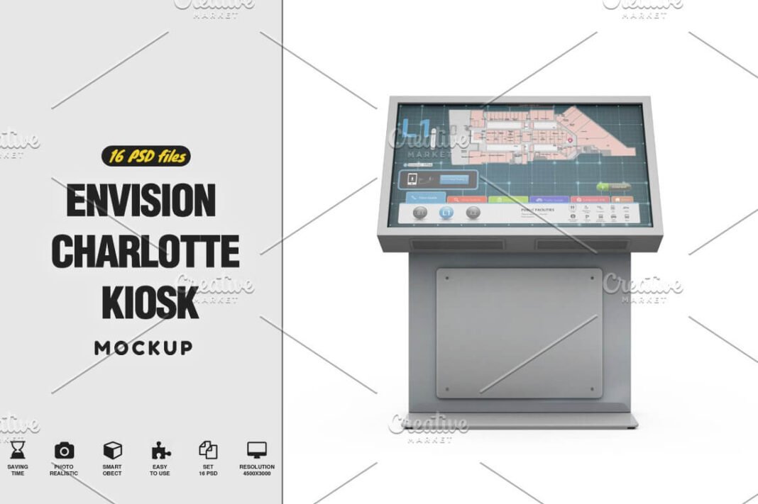 27+ Best Promotional Kiosk Mockup PSD Templates - Mockup Den