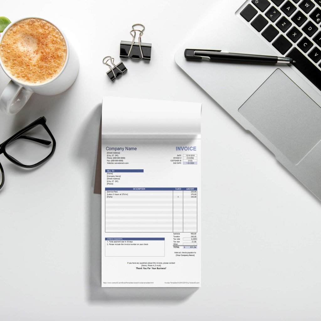 Free Bill Mockup PSD Template