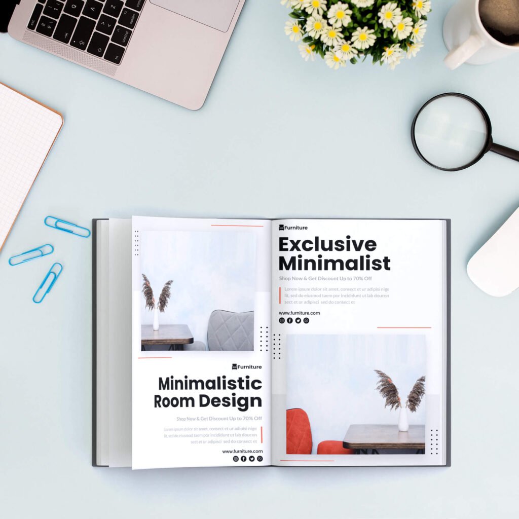 Free Book Page Mockup PSD