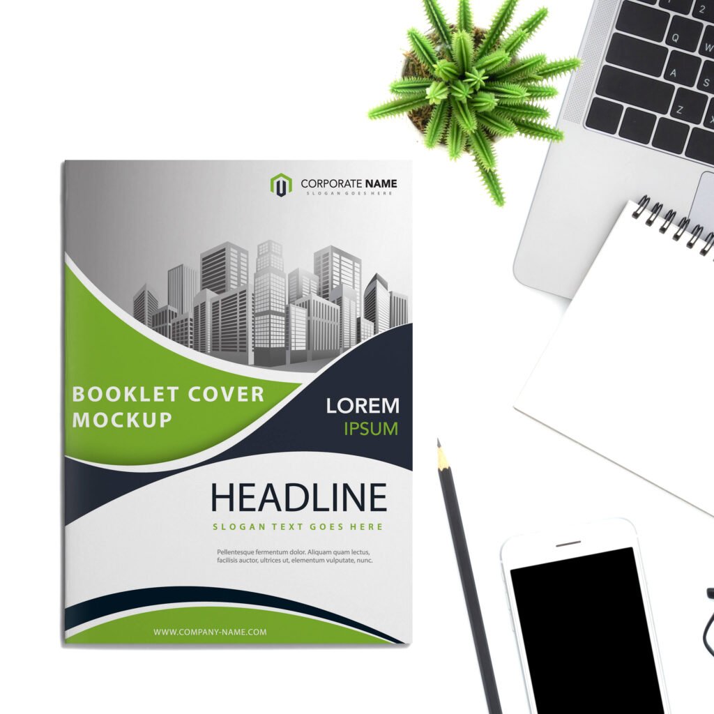 Free Booklet Cover Mockup PSD