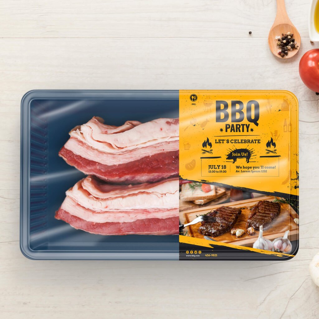 Free Meat Packaging Mockup PSD