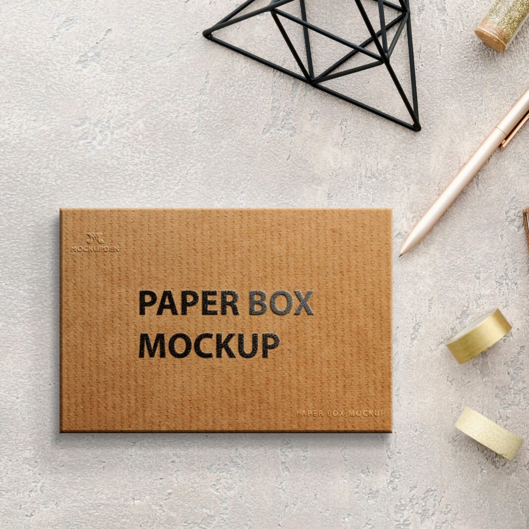 Free Paper Box Mockup PSD