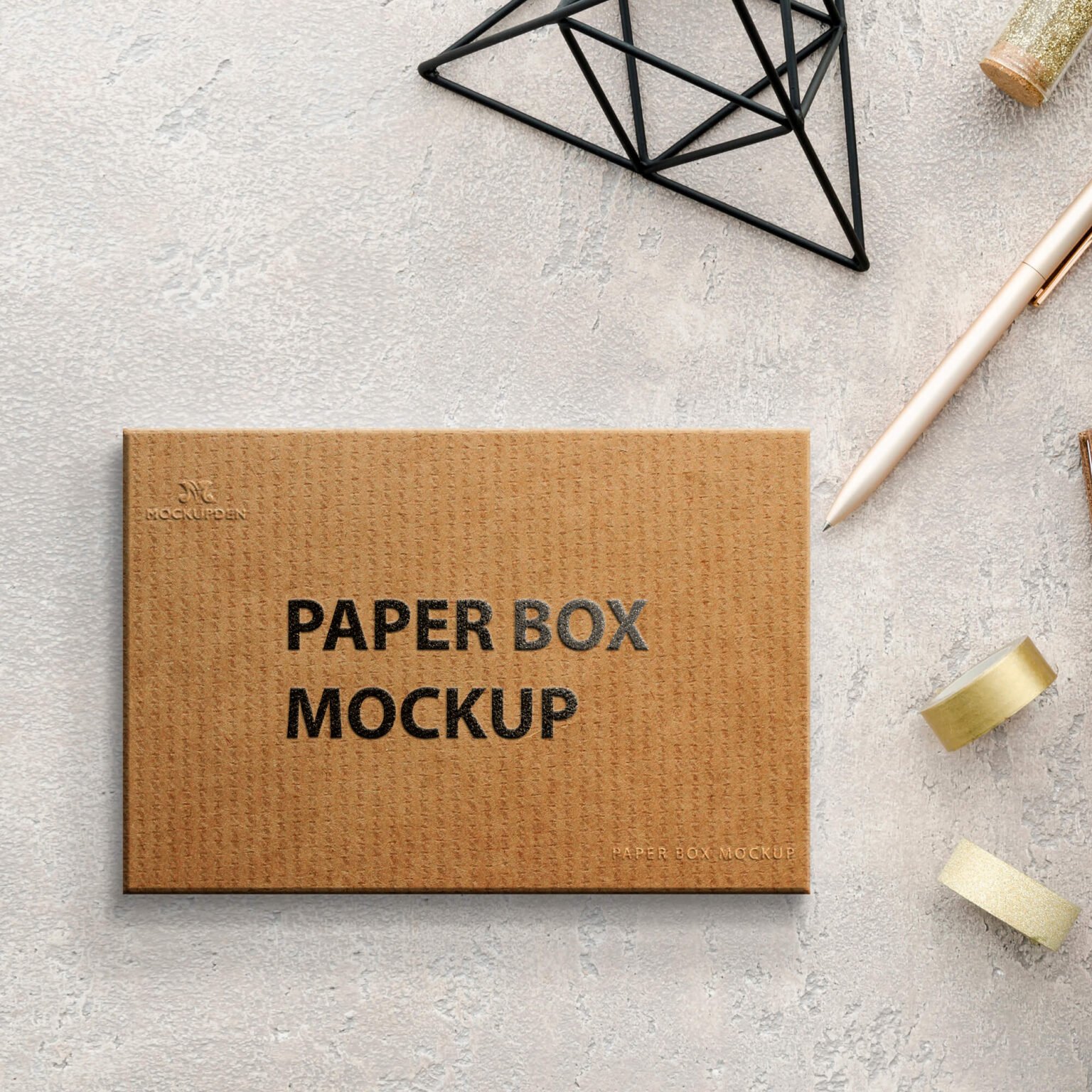 Free Paper Box Mockup PSD
