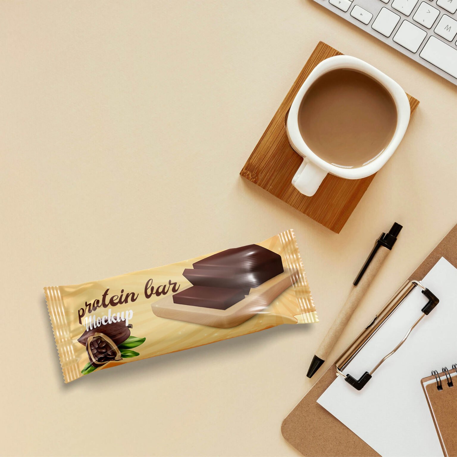 Free Protein Bar Mockup PSD