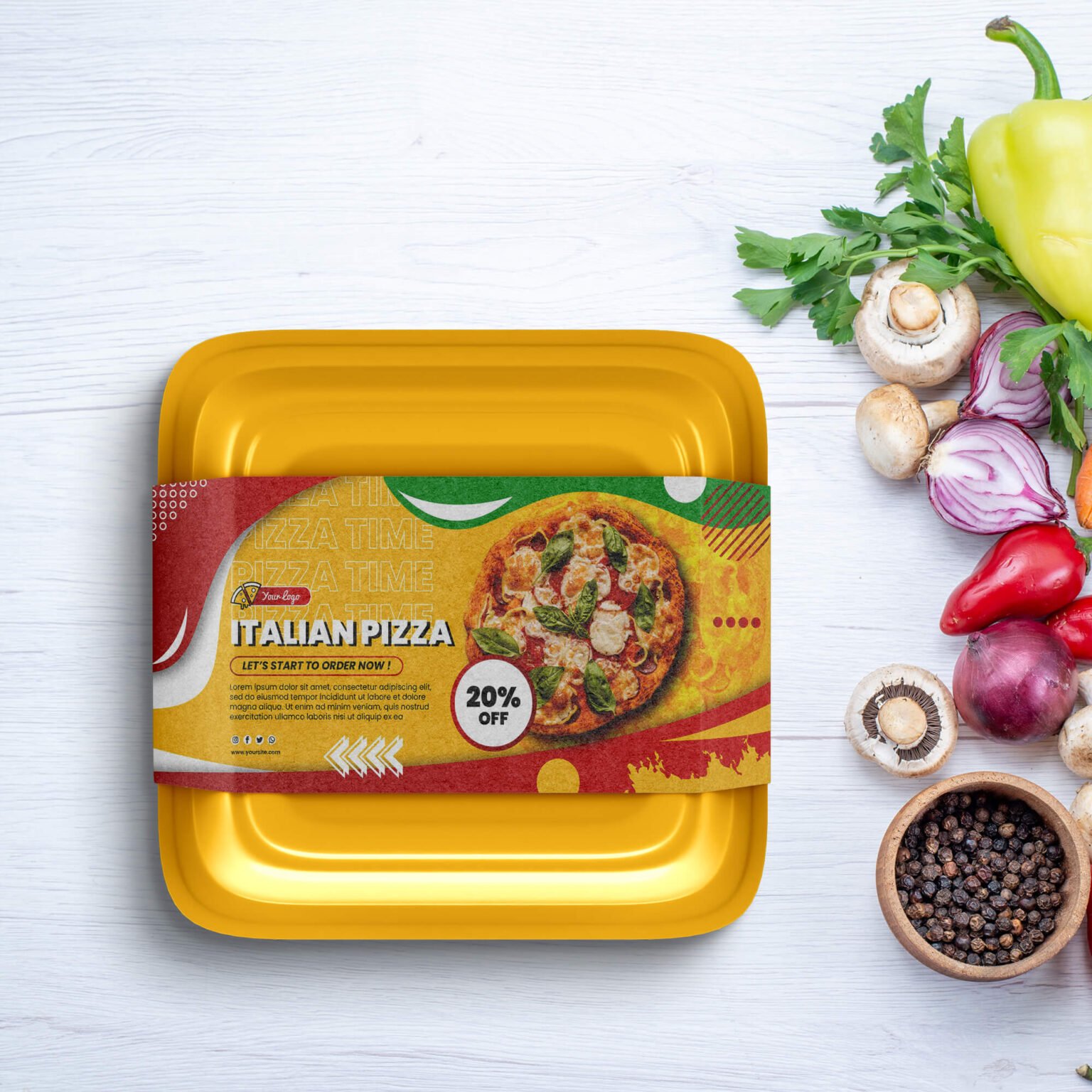 Free To Go Box Mockup PSD