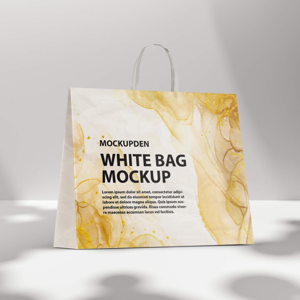 Free White Bag Mockup PSD Template - Mockup Den