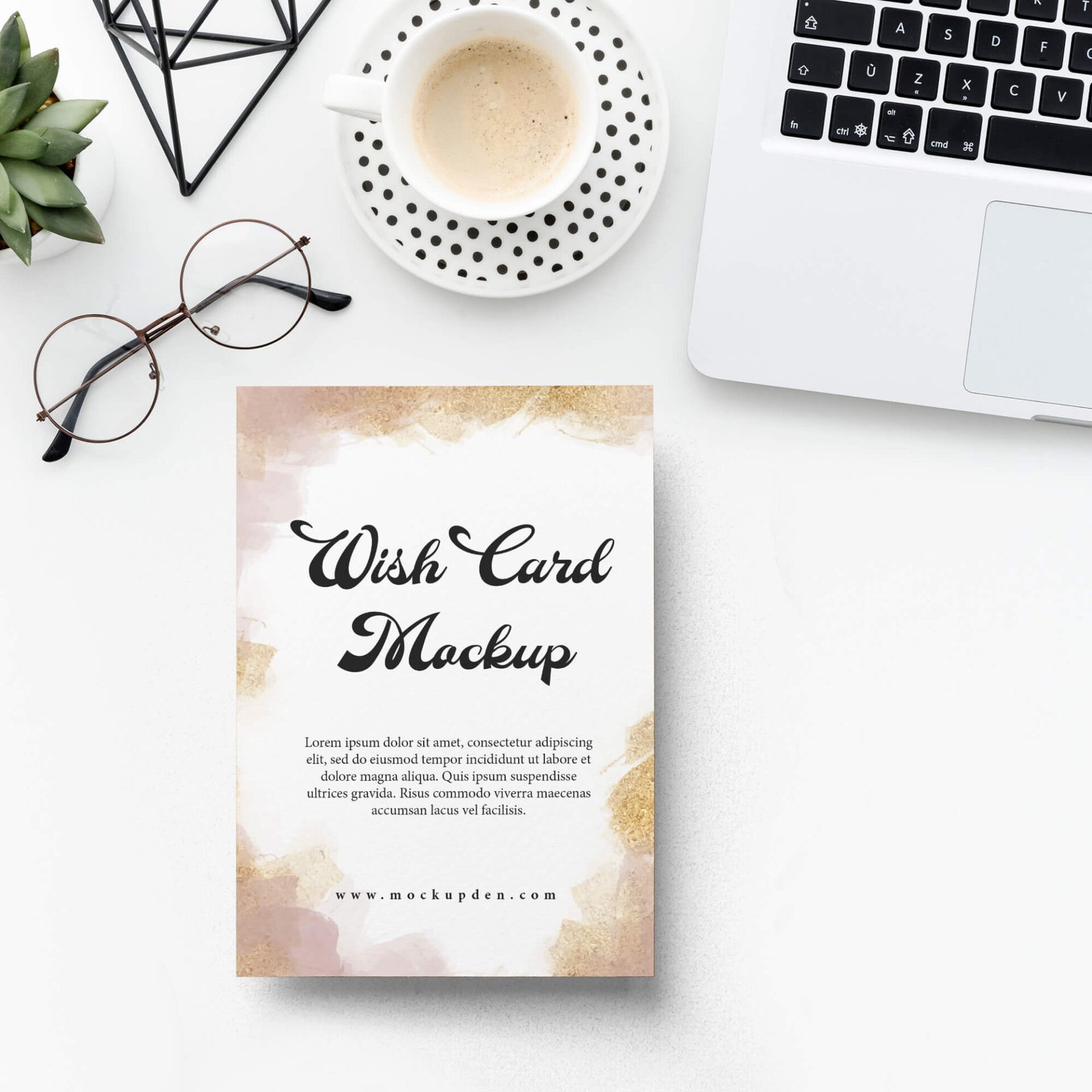 Free Wish Card Mockup PSD Template - Mockup Den