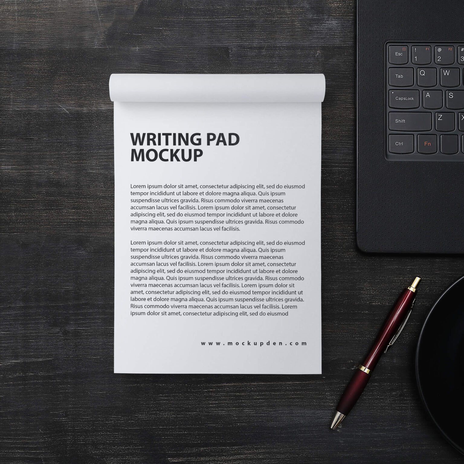 Free Writing Pad Mockup PSD Template - Mockup Den