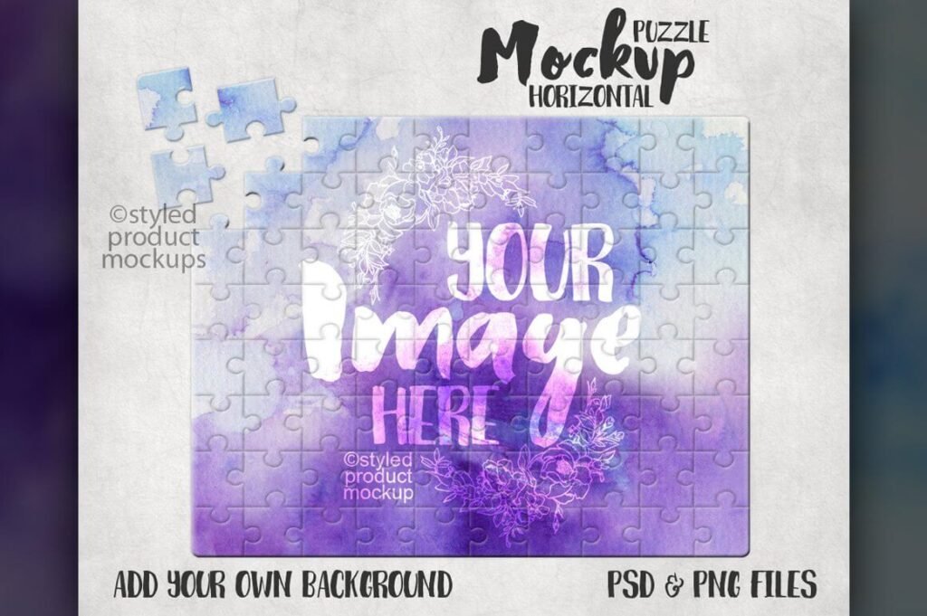 32+ Fantastic Puzzle Mockup PSD Templates - Mockup Den