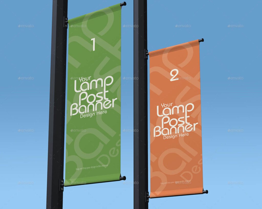 27+ Best Lamp Post Banner Mockup For Advertisement Campaign