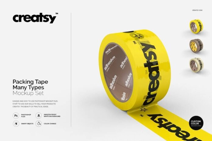 37+ Brand New Packing Tape Mockup Collection