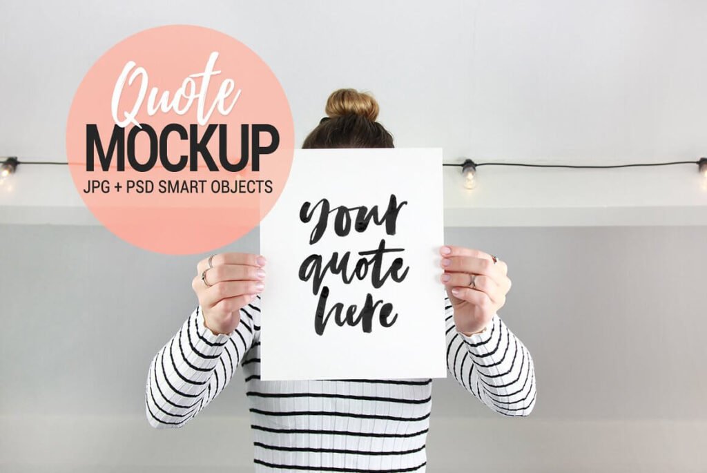 27+ Best Quote Mockup PSD Templates (Inspirational, Social Media)