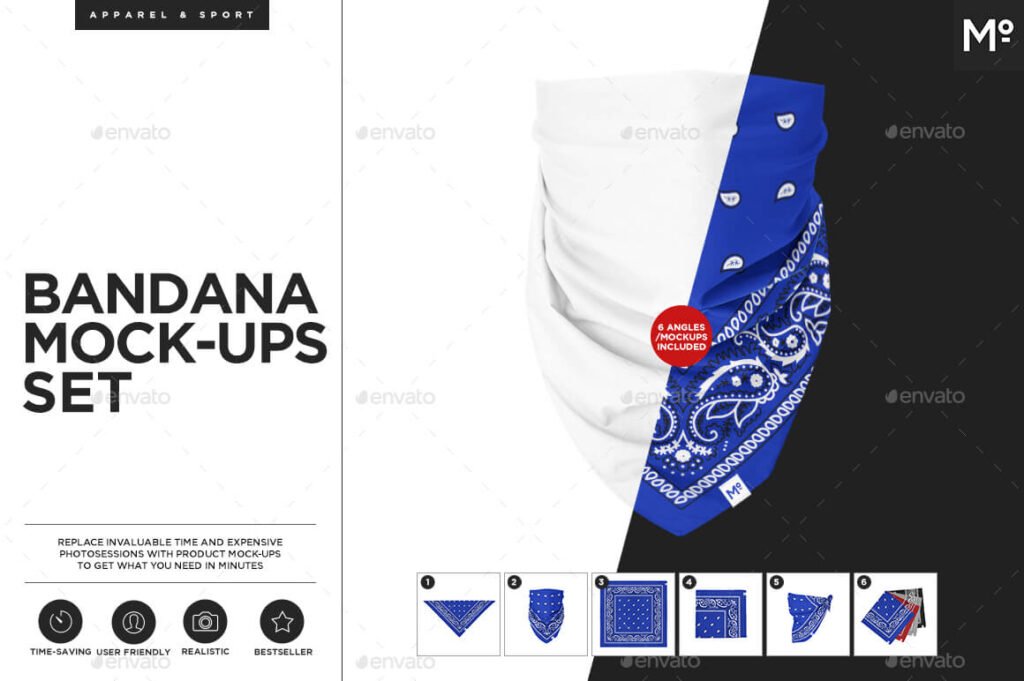 24+ Beautiful Bandana Mockup PSD Templates - Mockup Den