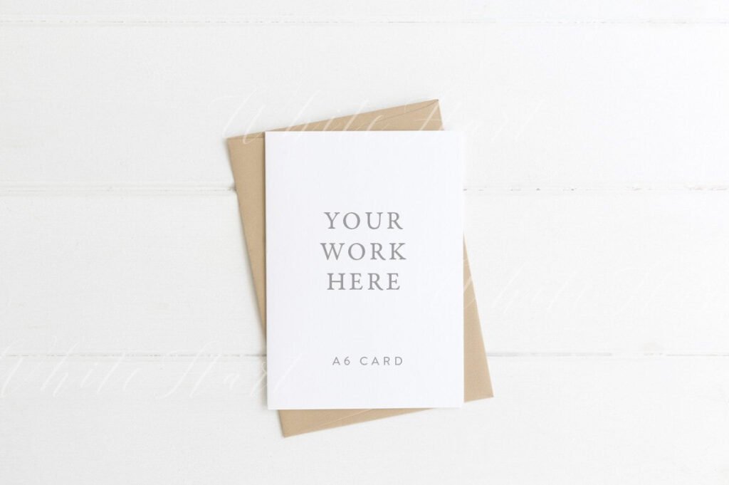 18+ Beautiful A6 Card Mockup PSD Templates - Mockup Den
