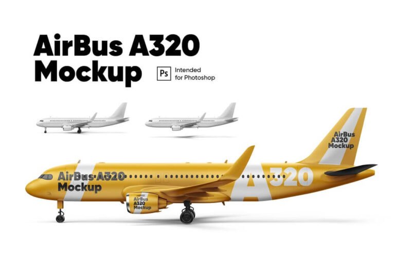 20+ Best Airplane Mockup PSD Templates - Mockup Den
