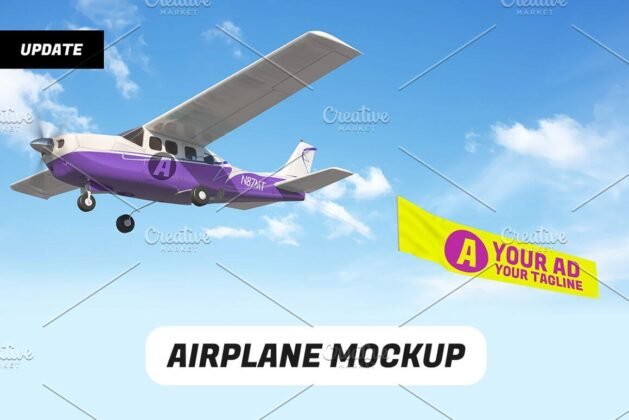 24+ Best Aircraft Mockup PSD Templates - Mockup Den