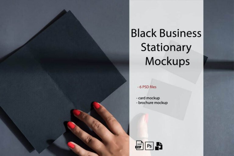 27+ Best Black Paper Mockup PSD Templates - Mockup Den