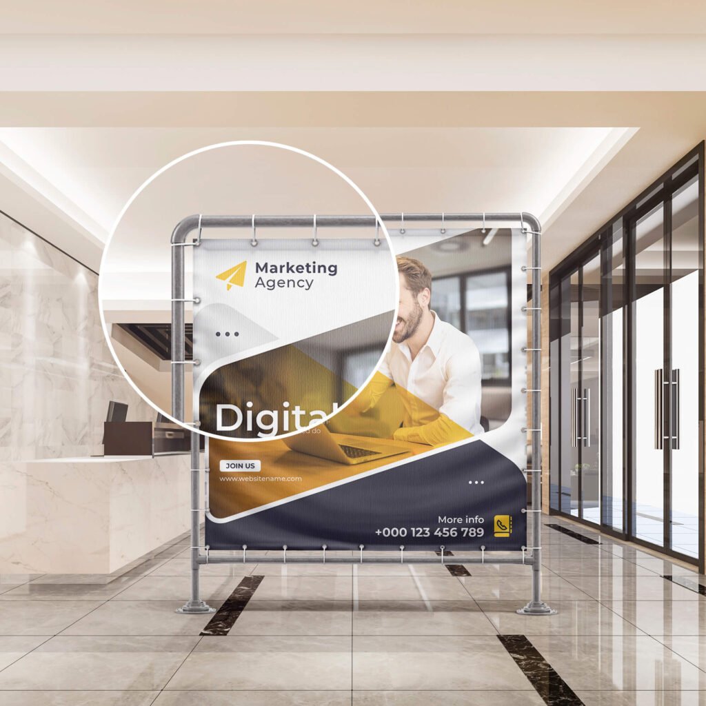 Free 8x8 Backdrop Mockup PSD