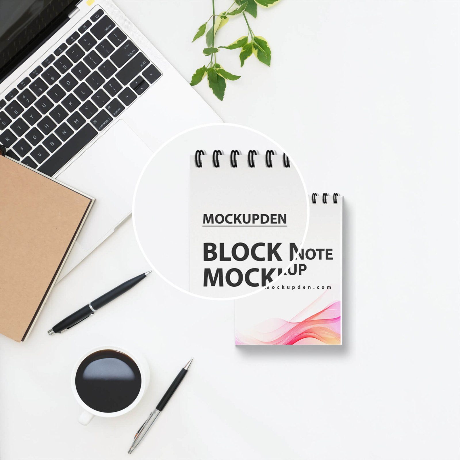 Free Block Note Mockup PSD Template - Mockup Den