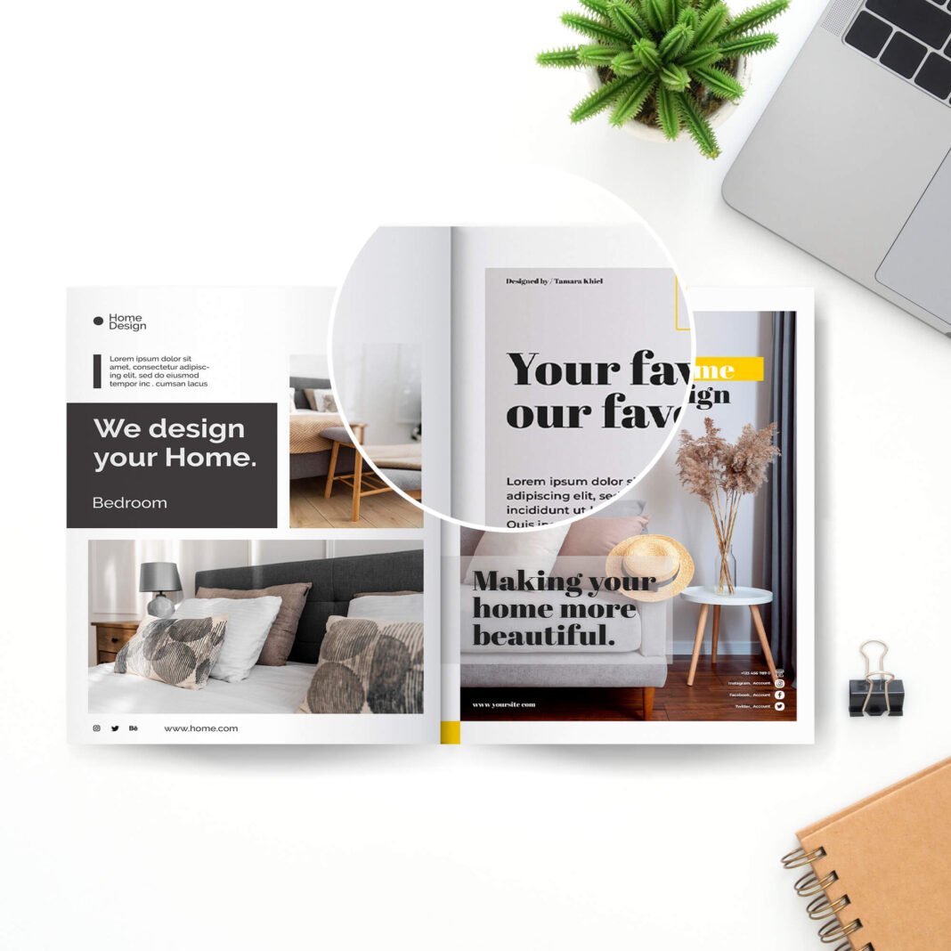 Free Book Page Mockup PSD Template - Mockup Den