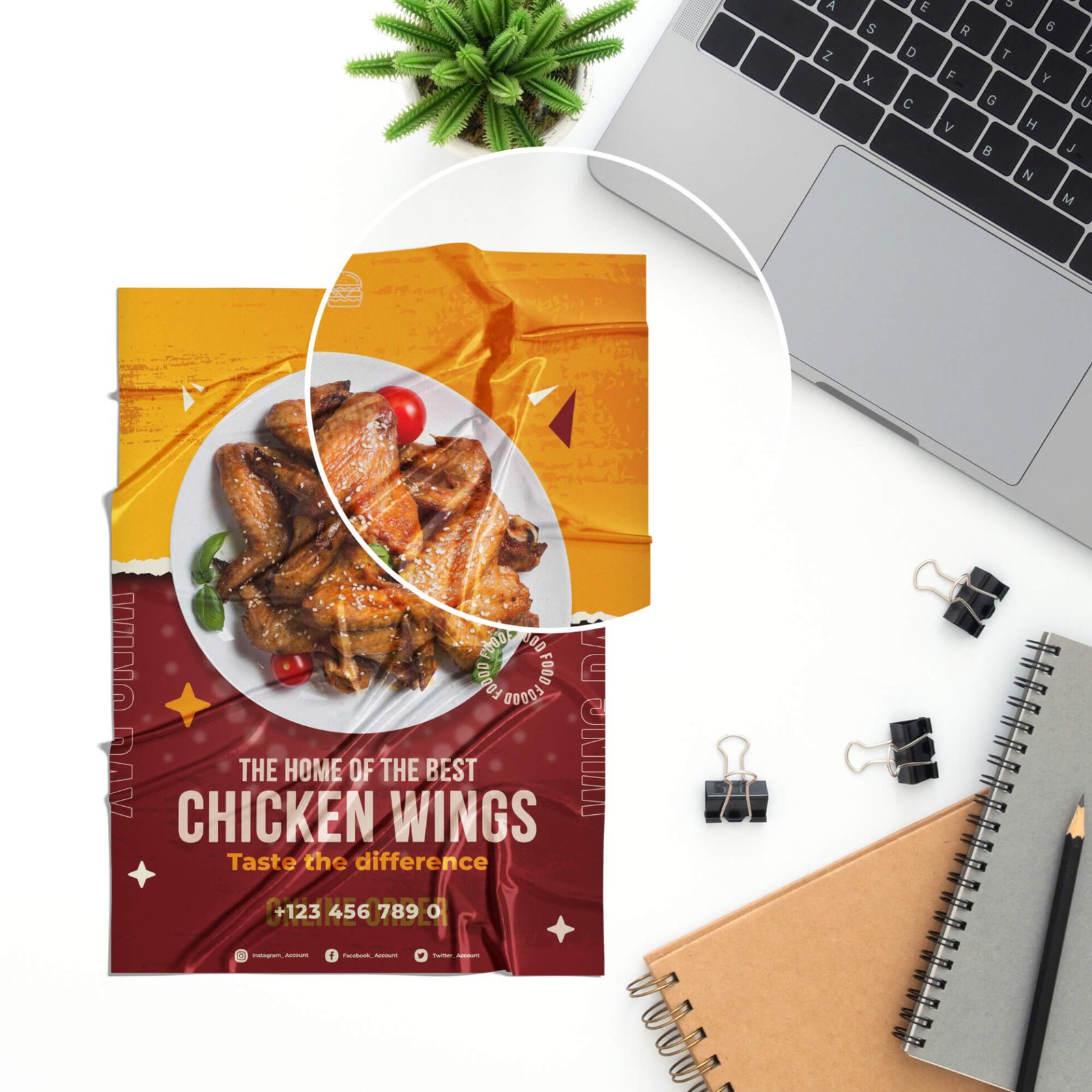 Free Crumpled Paper Mockup PSD