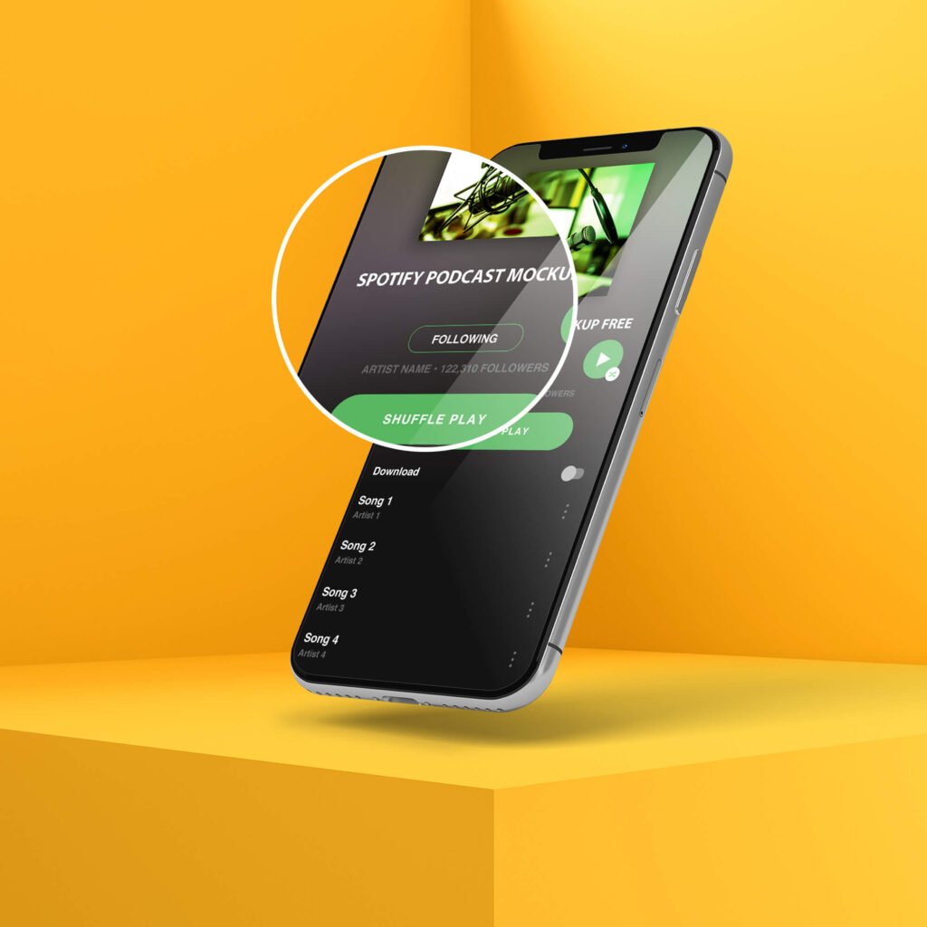 Free Spotify Podcast Mockup PSD Template - Mockup Den