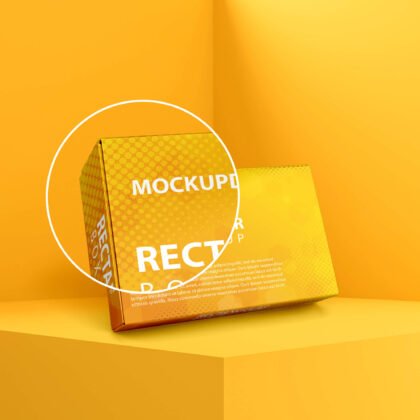 Free Rectangular Box Mockup PSD