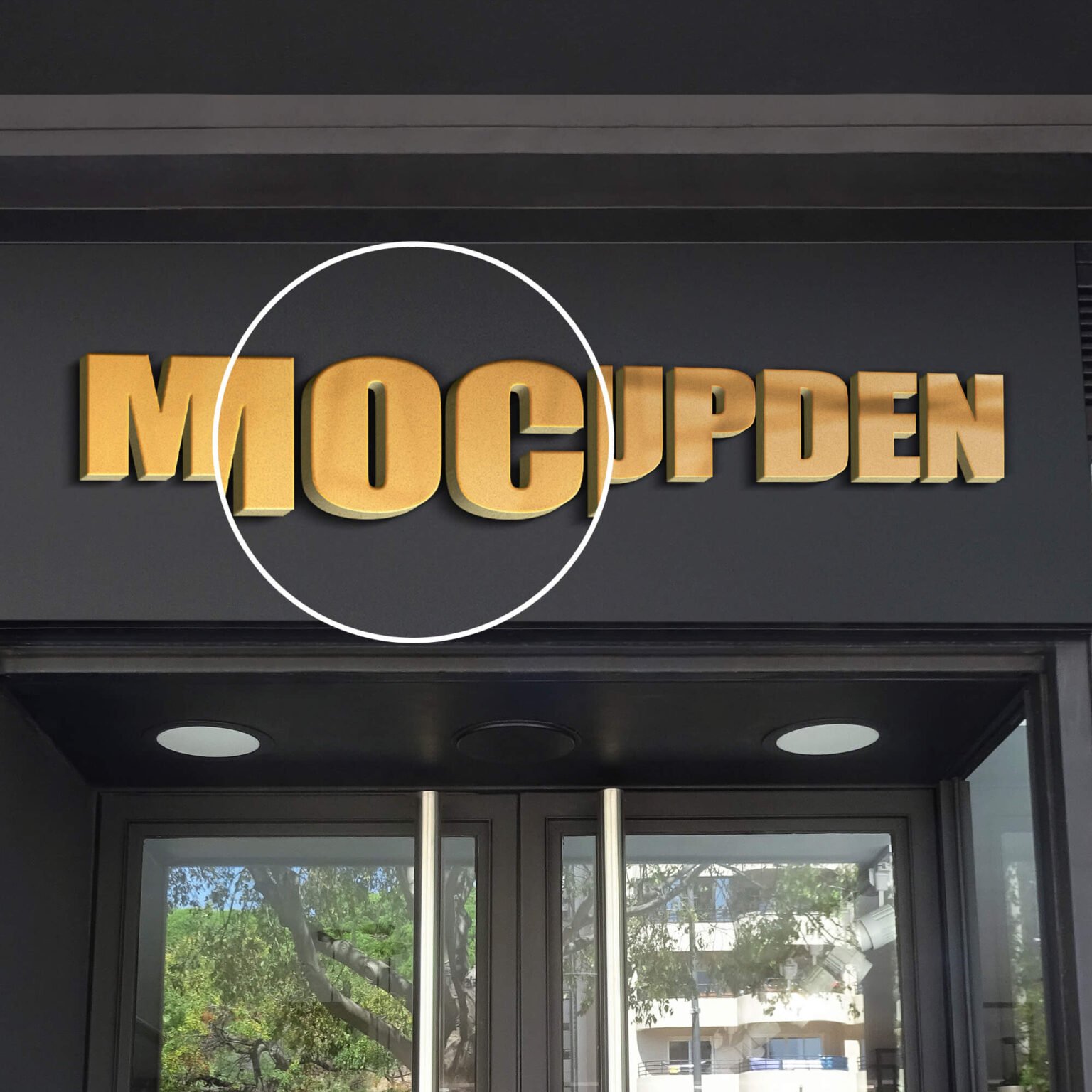 Free Shop Sign Mockup PSD Template - Mockup Den