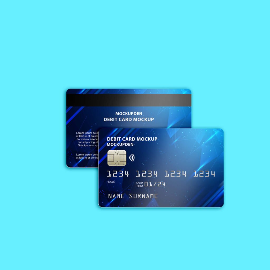 Free Debit Card Mockup PSD