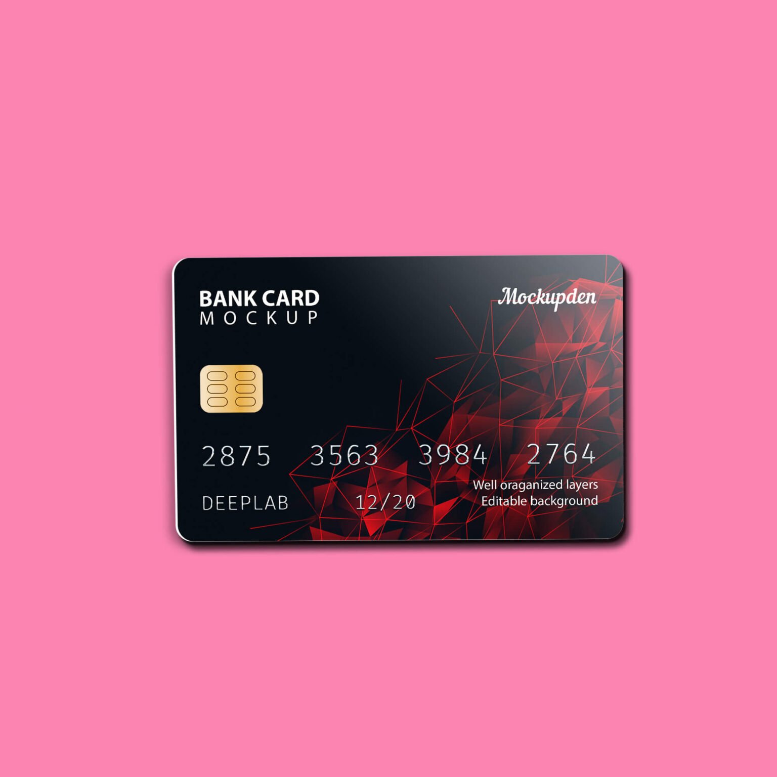 Free Bank Card Mockup PSD Template - Mockup Den