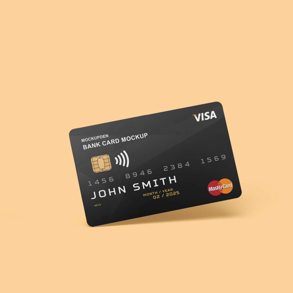 Free Bank Card Mockup PSD