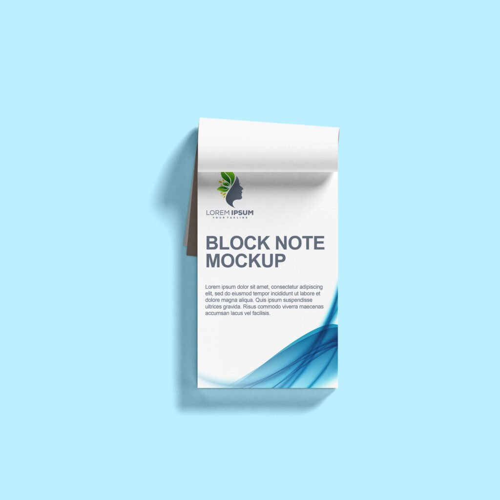 Free Block Note Mockup PSD Template - Mockup Den