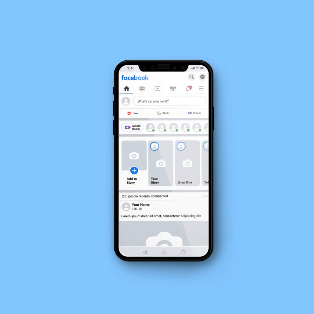Free Facebook iPhone X Mockup PSD Template - Mockup Den