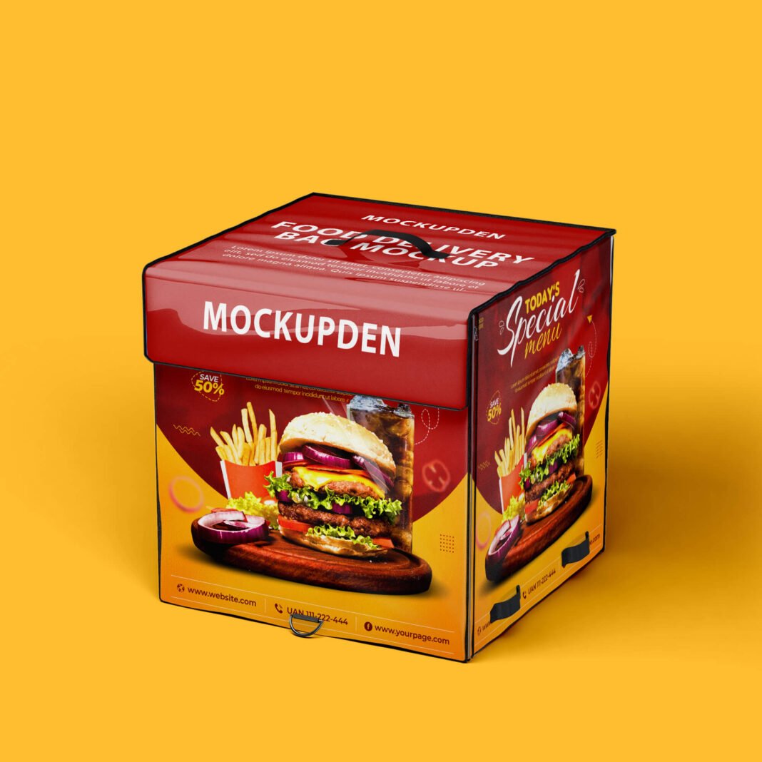 Free Food Delivery Bag Mockup PSD...