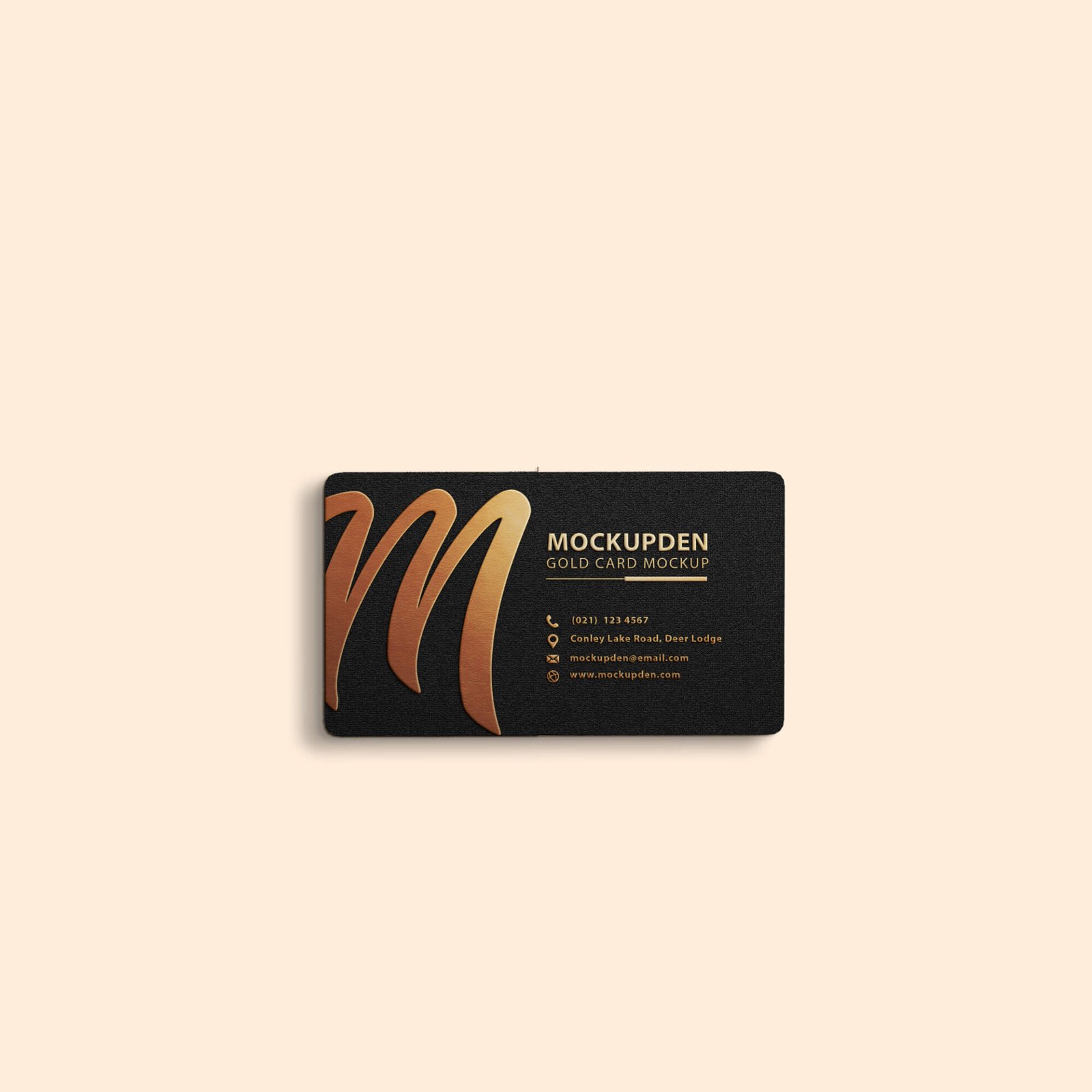 Free Gold Card Mockup PSD