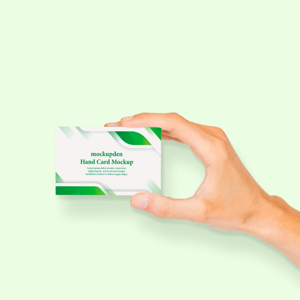 Free Hand Card Mockup PSD
