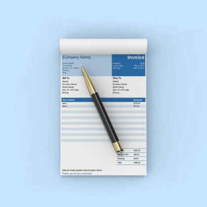 Free Invoice Book Mockup PSD