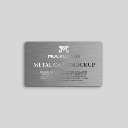 Free Metal Card Mockup PSD Template - Mockup Den