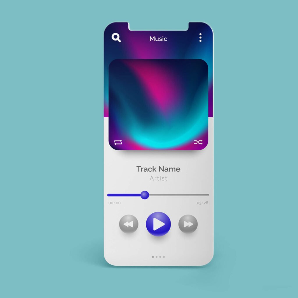 Free Podcast App Mockup PSD